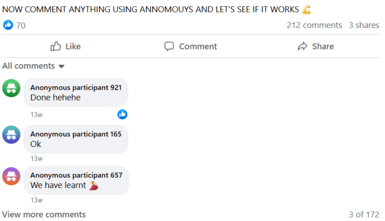 How to Comment Anonymously on Facebook Group? - Our Blogs