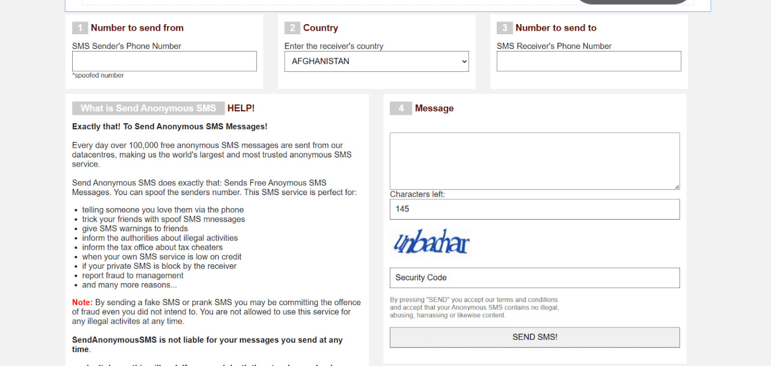 Top 11 Sites to Send Anonymous Texts Without Registration - Our Blogs